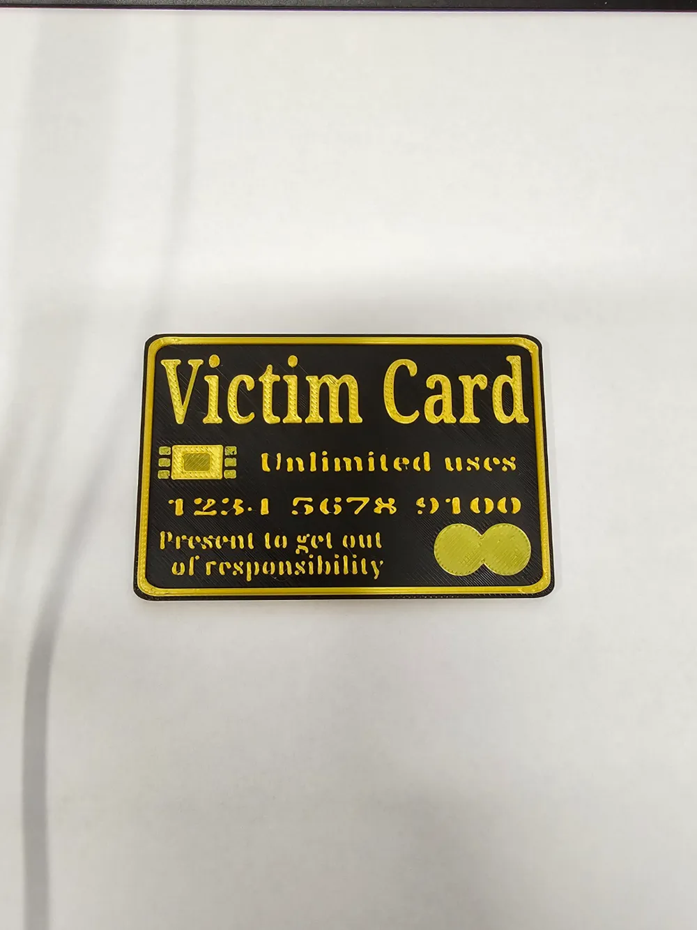 Victim Card - gag gift - commercial use - Free 3D Print Model - MakerWorld