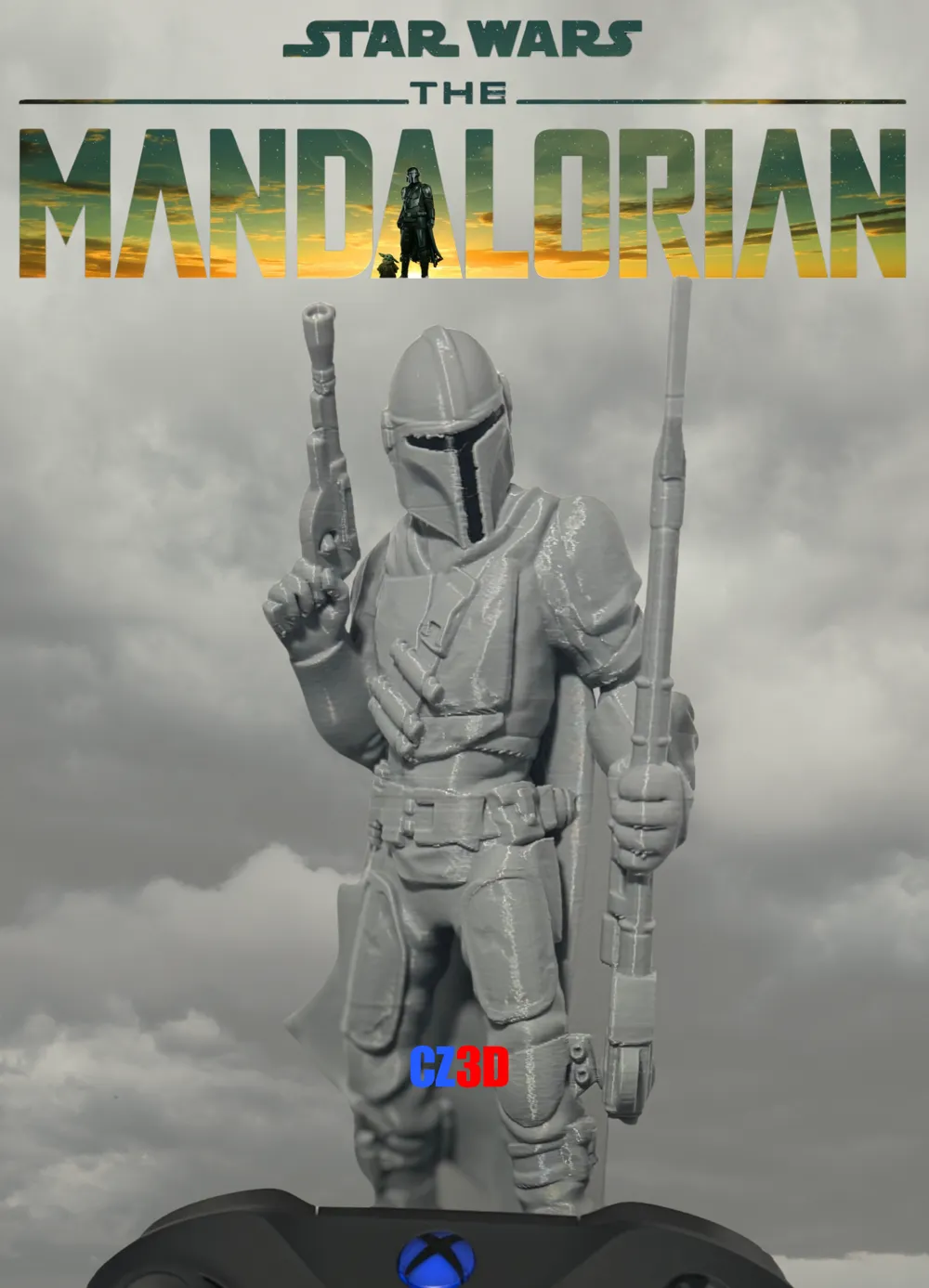 Xbox controller holder- Mandalorian - Free 3D Print Model - MakerWorld