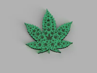 multicolor decorative cannabis plant HD by sagat MakerWorld: Download ...