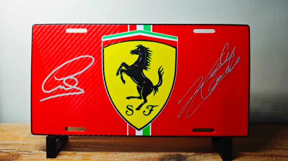 F1 Team Licence Plate - Ferrari by P78 - MakerWorld