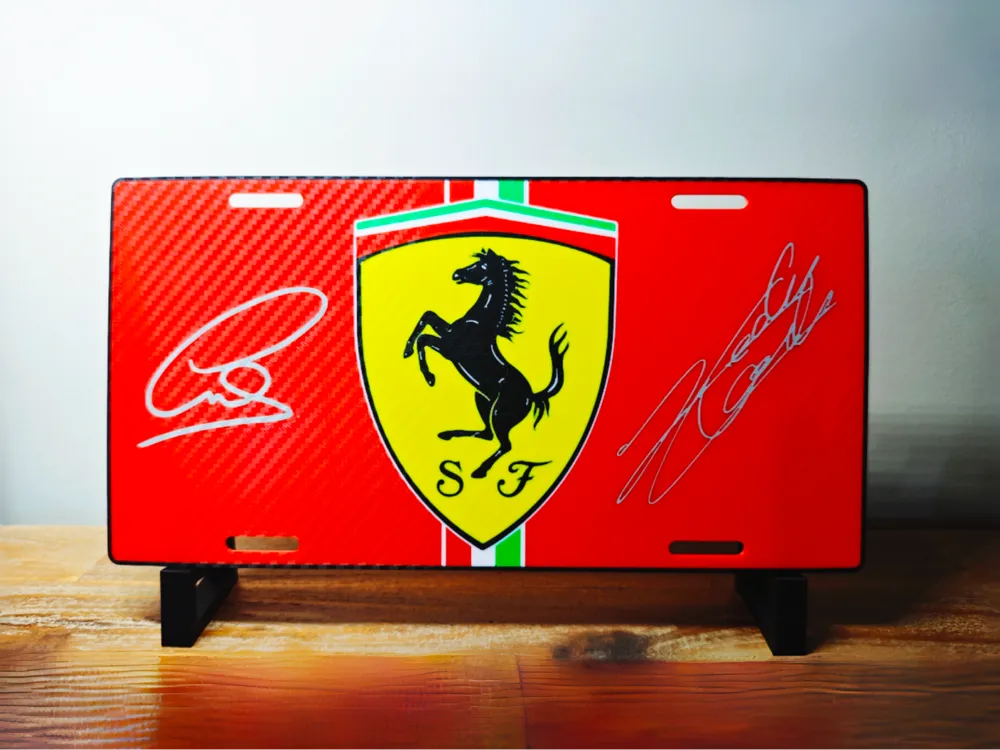 F1 Team Licence Plate - Ferrari by P78 MakerWorld: Download Free 3D Models