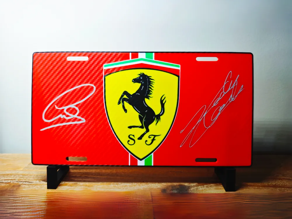 F1 Team Licence Plate - Ferrari by P78 MakerWorld: Download Free 3D Models