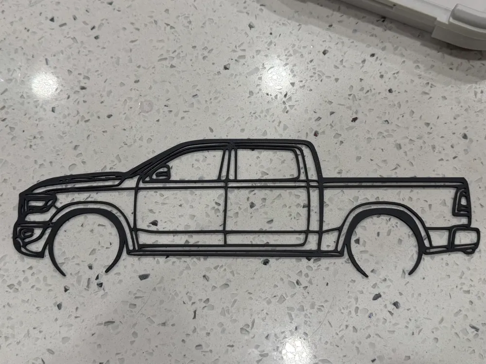 Ram 1500 silhouette - Free 3D Print Model - MakerWorld