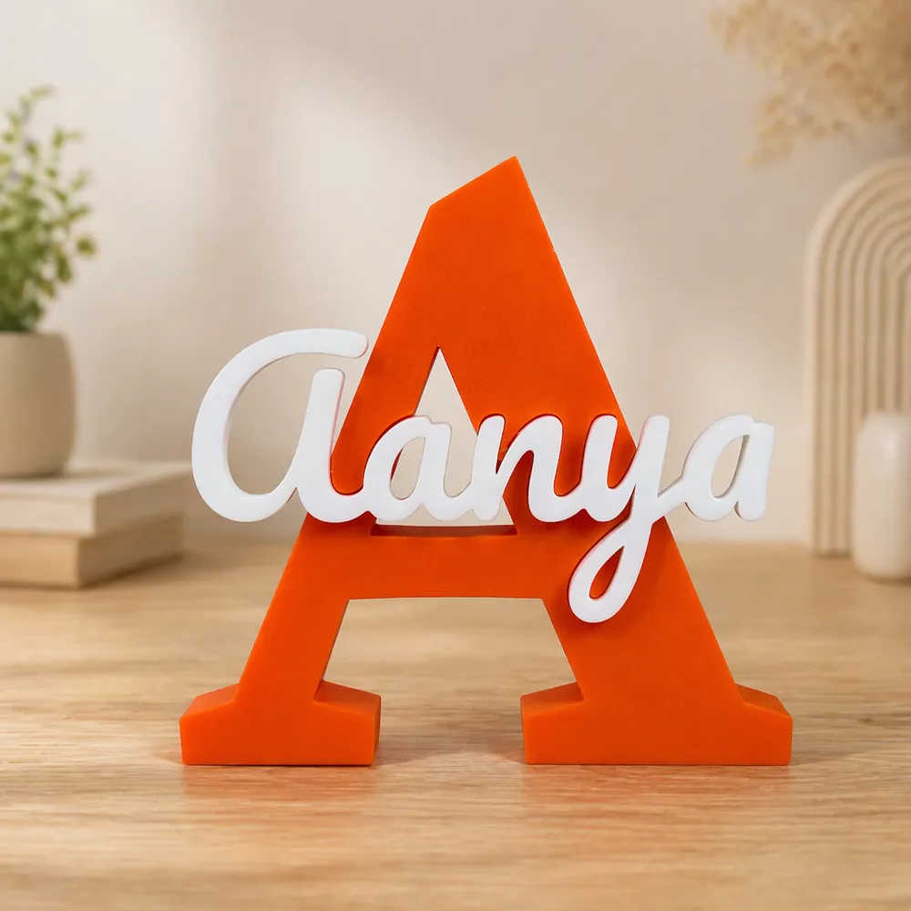 Parametric Initial Letter + Name Sign Customizable - Free 3D Print ...