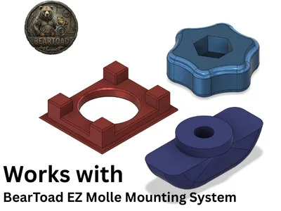 Molle Shelf - BearToad EZ Molle System - Free 3D Print Model - MakerWorld