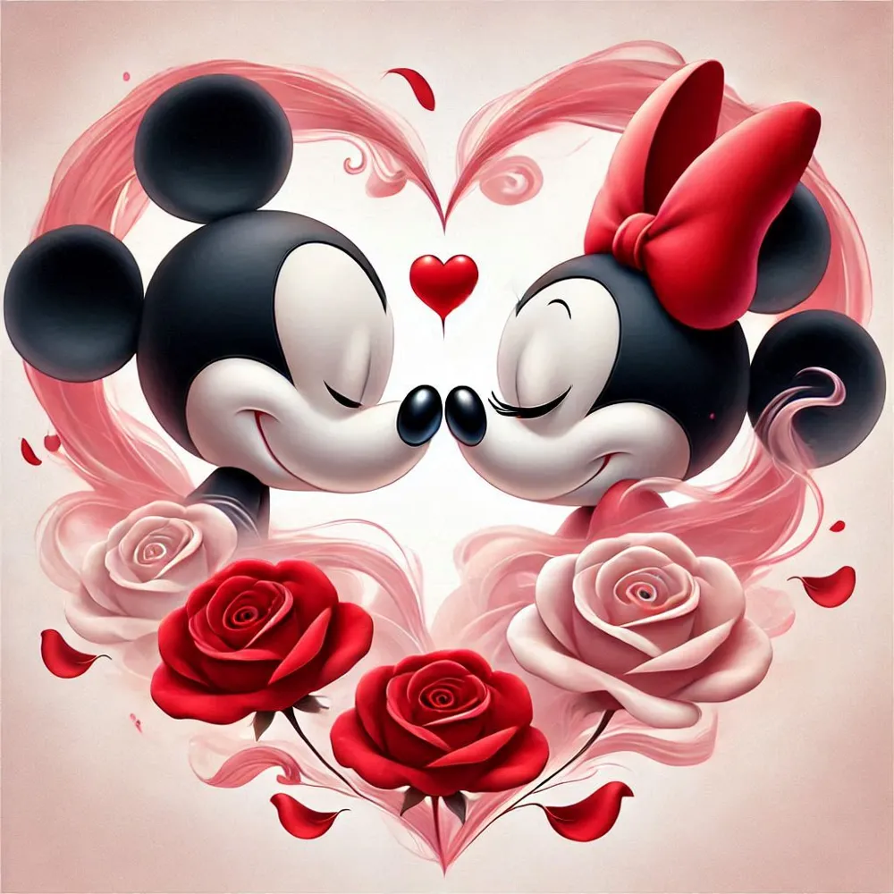 Mickey Minnie Saint valentin Hueforge disney by Youle - MakerWorld