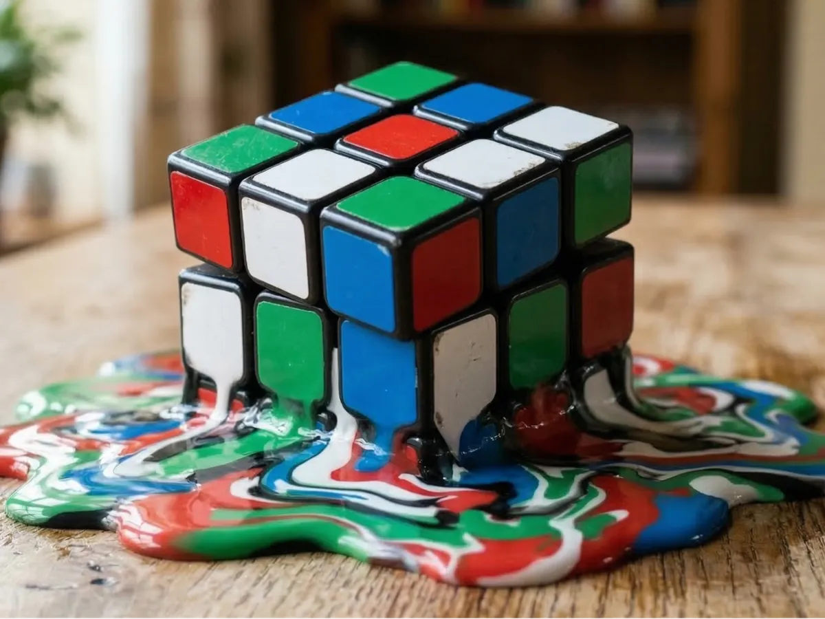 The Melting Cube - Surrealist Rubik Illusion - Free 3D Print Model ...