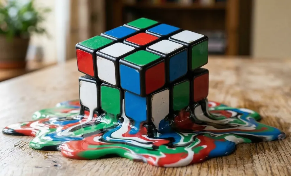 The Melting Cube - Surrealist Rubik Illusion - Free 3D Print Model ...