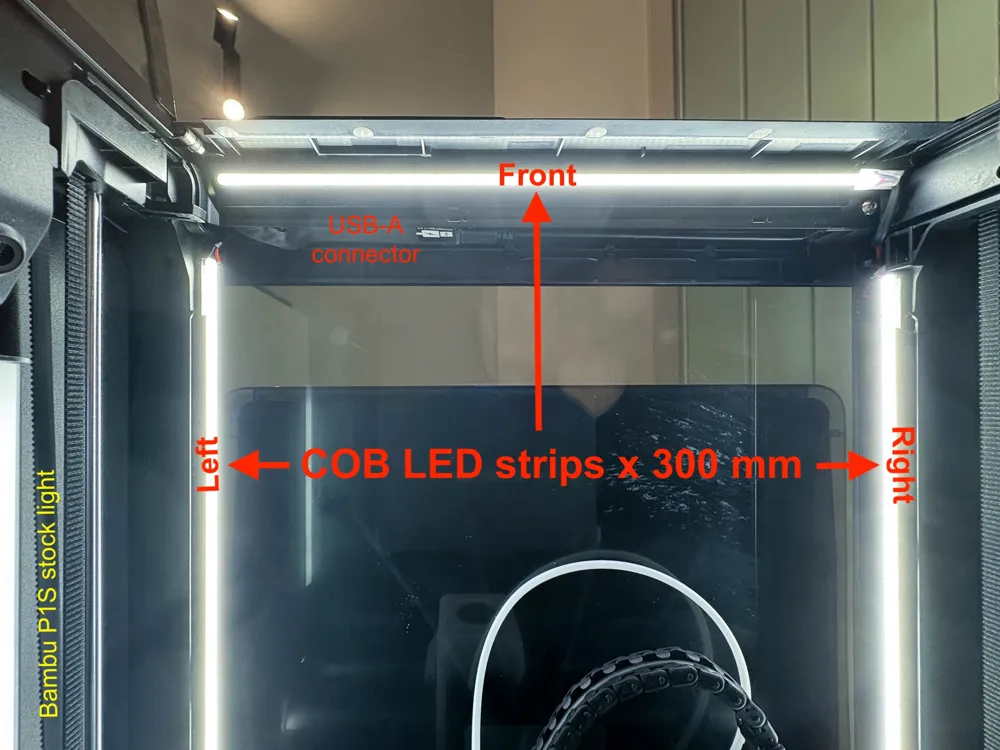 COB LED-strip housing for Bambu X1C/P1S/P1P by ol2012ol MakerWorld ...