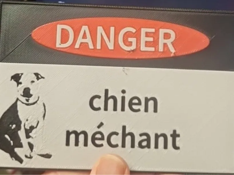 danger sign - Free 3D Print Model - MakerWorld