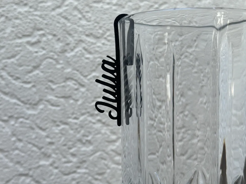 Etiquetas Para Vasos Identificador De Nombre Modelo De Impresión 3d