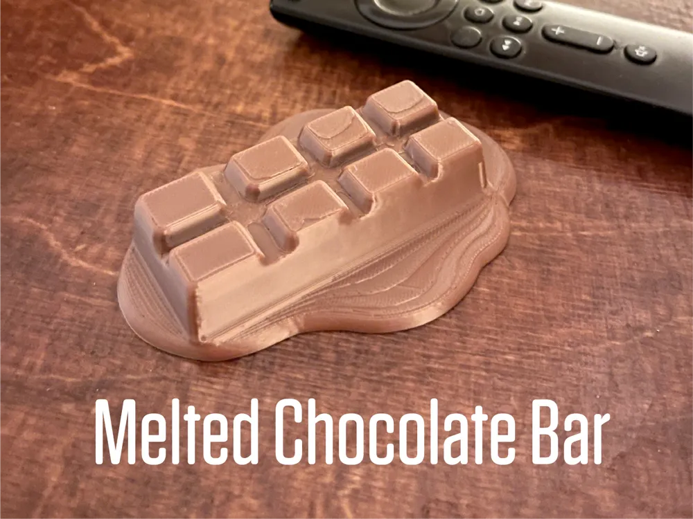 Melted Chocolate Bar - Prank! - Free 3D Print Model - MakerWorld