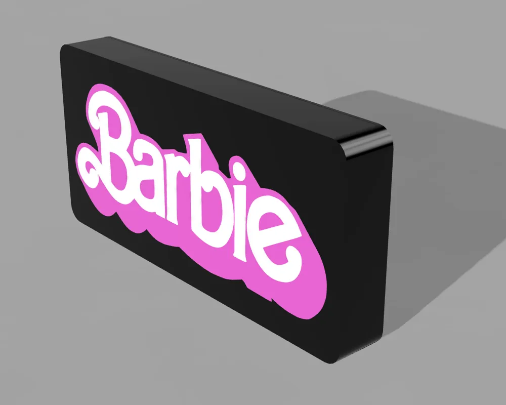 Barbie 3D Word Art Lightbox LED Lamp by Magic Studio 3D - MakerWorld