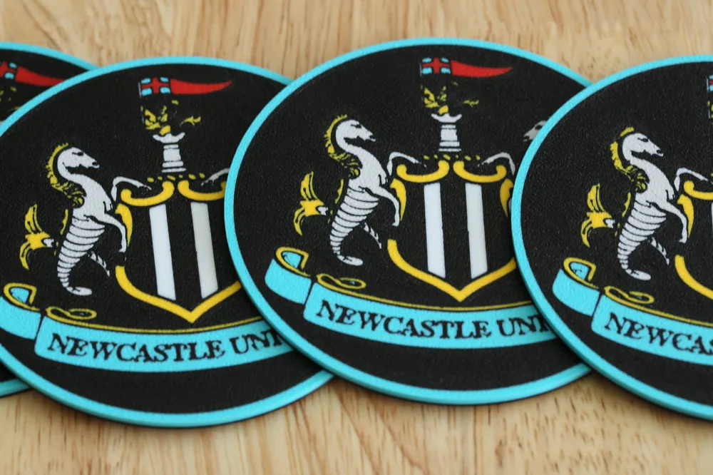 Newcastle United FC Logo Round Coaster - Free 3D Print Model - MakerWorld