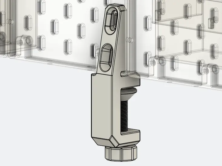 Pegboard Desk Clamp - Free 3D Print Model - MakerWorld