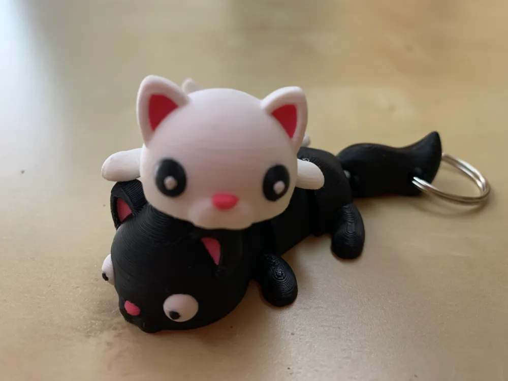 FLEXI CAT KEYCHAIN Remixed by lucky_garages MakerWorld: Download Free ...