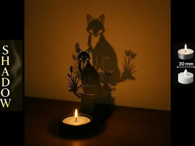 Shadow Art - Fox - Free 3D Print Model - MakerWorld