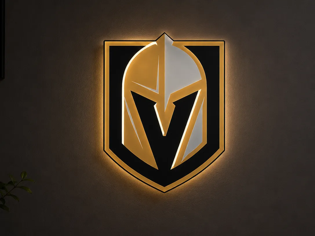 Vegas Golden Knights LED Lightbox Sign - Free 3D Print Model - MakerWorld