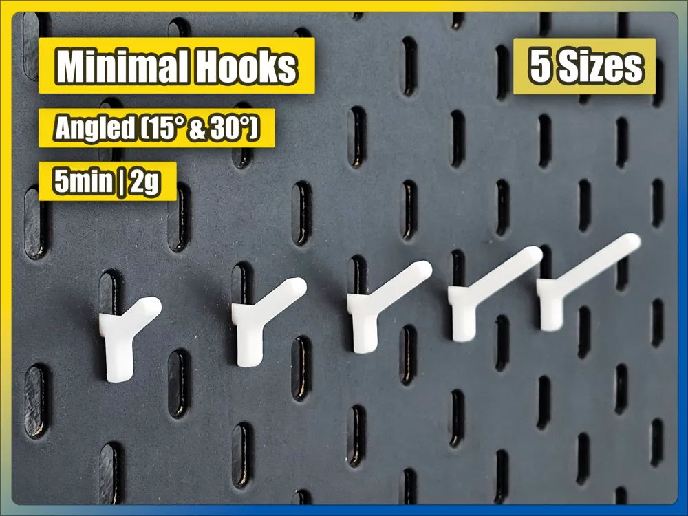 Skadis Minimal Hooks by AU3D MakerWorld: Download Free 3D Models