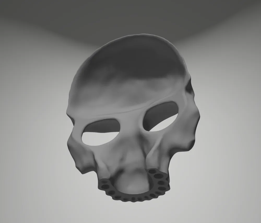 Skull half mask (small) by squirrelbrain MakerWorld: Download Free 3D ...
