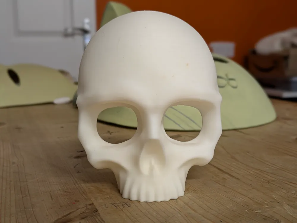Skull half mask (small) by squirrelbrain MakerWorld: Download Free 3D ...