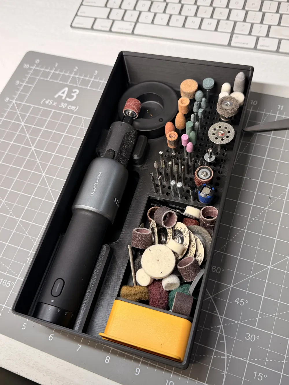 Gridfinity Holder for HOTO Rotary Tool - Free 3D Print Model - MakerWorld
