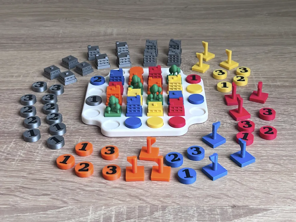 Colored Skyscrapers - Logic puzzle game by dvoros - MakerWorld