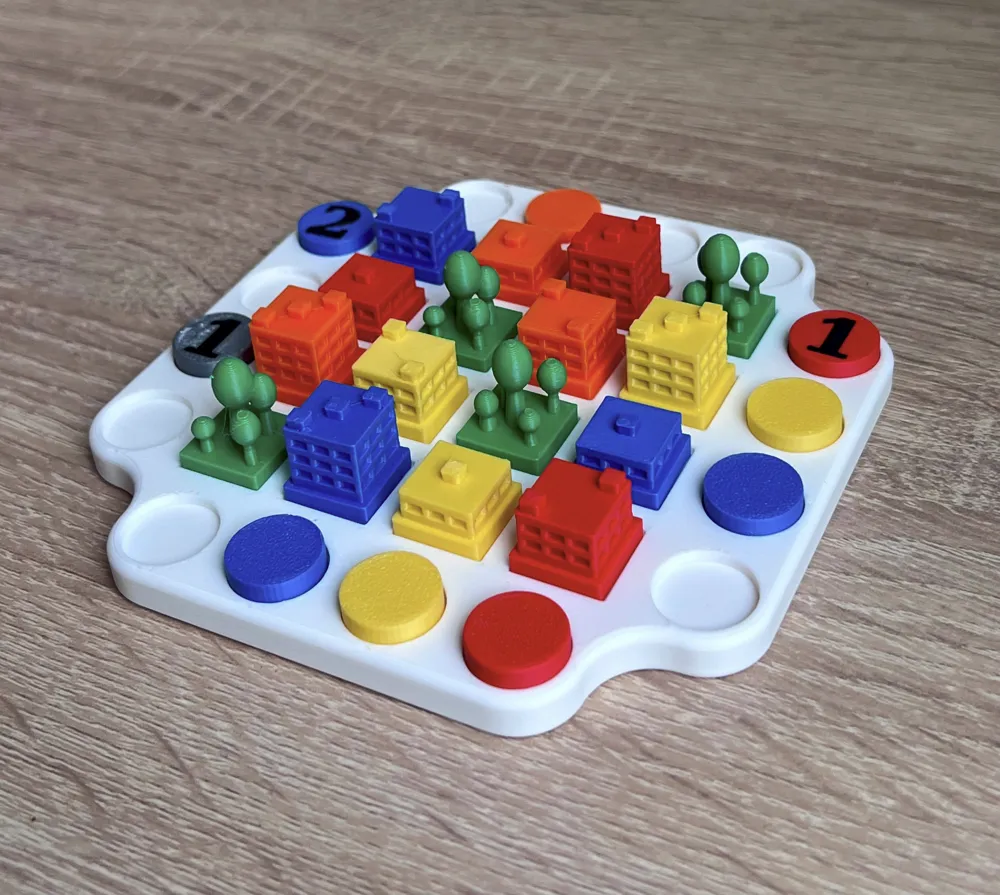 Colored Skyscrapers - Logic puzzle game by dvoros - MakerWorld