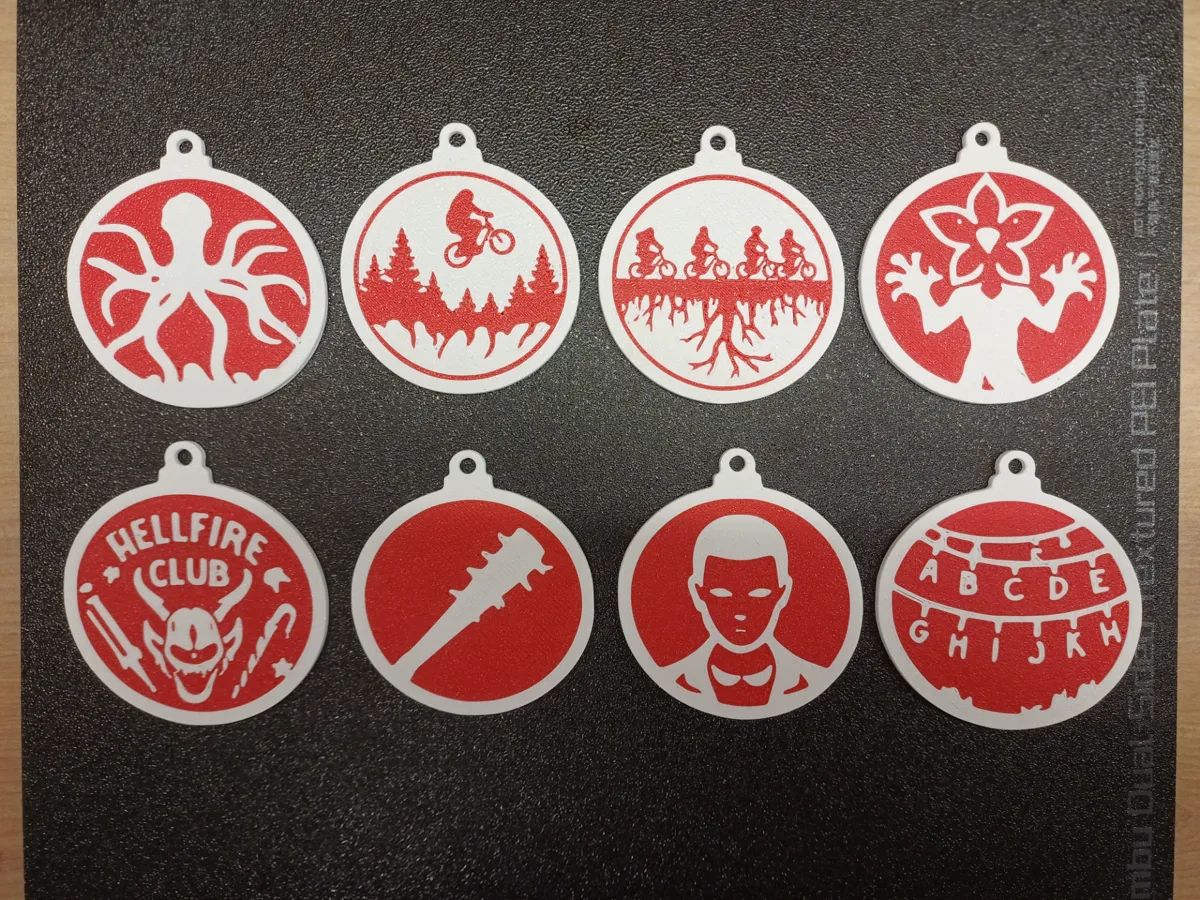 Stranger Things Christmas Tree Ornaments by Kiron 21 MakerWorld ...