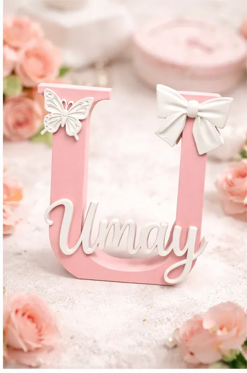 Personalized Name Letter Decor –UMAY- Multi Color - Free 3D Print Model ...