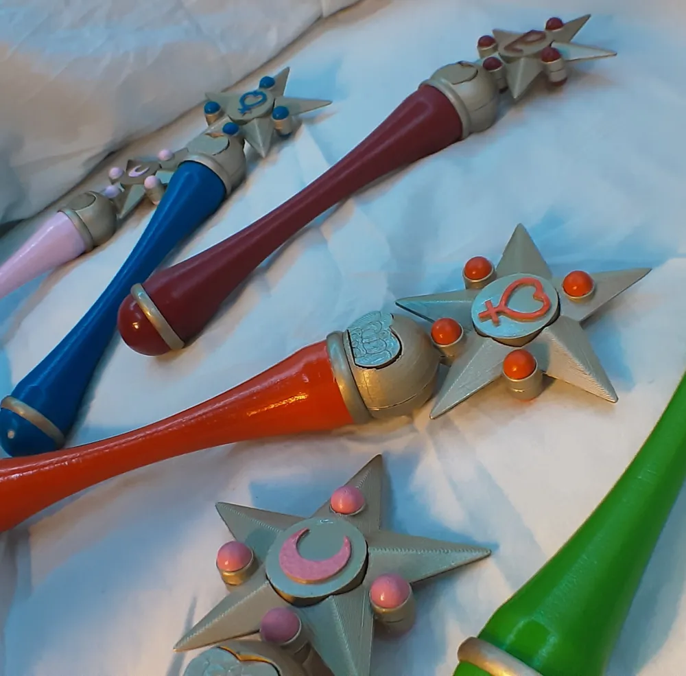 ALL Sailor Moon Wands Cosplay Props - Free 3D Print Model - MakerWorld