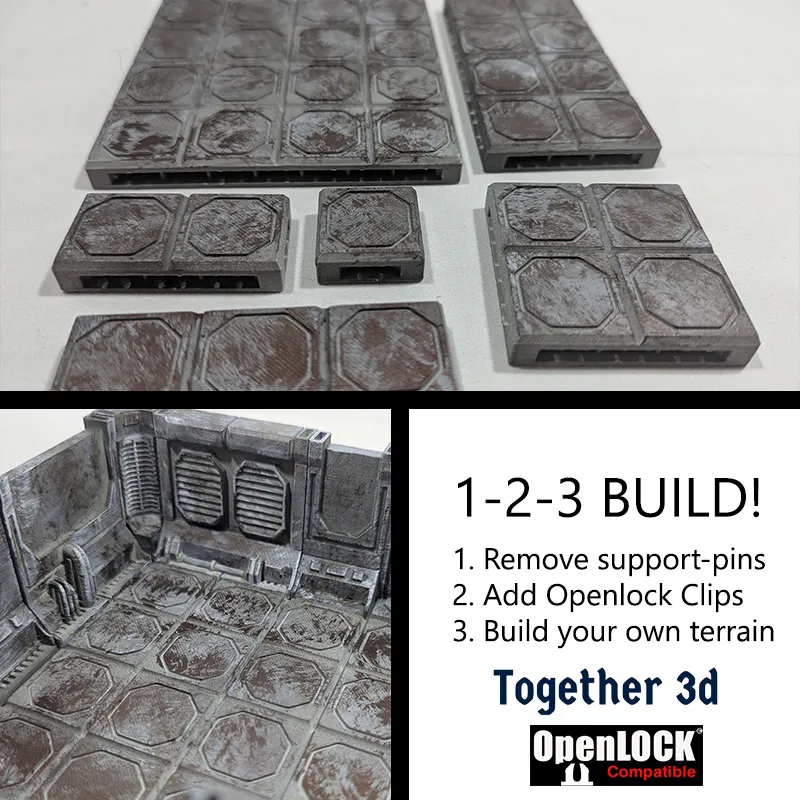 Sci fi tile - octagon Remixed by Together 3D MakerWorld: Download Free ...