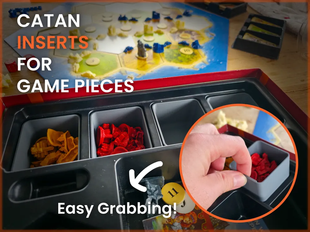 Catan Insert boxes for game pieces by Hollandje - MakerWorld