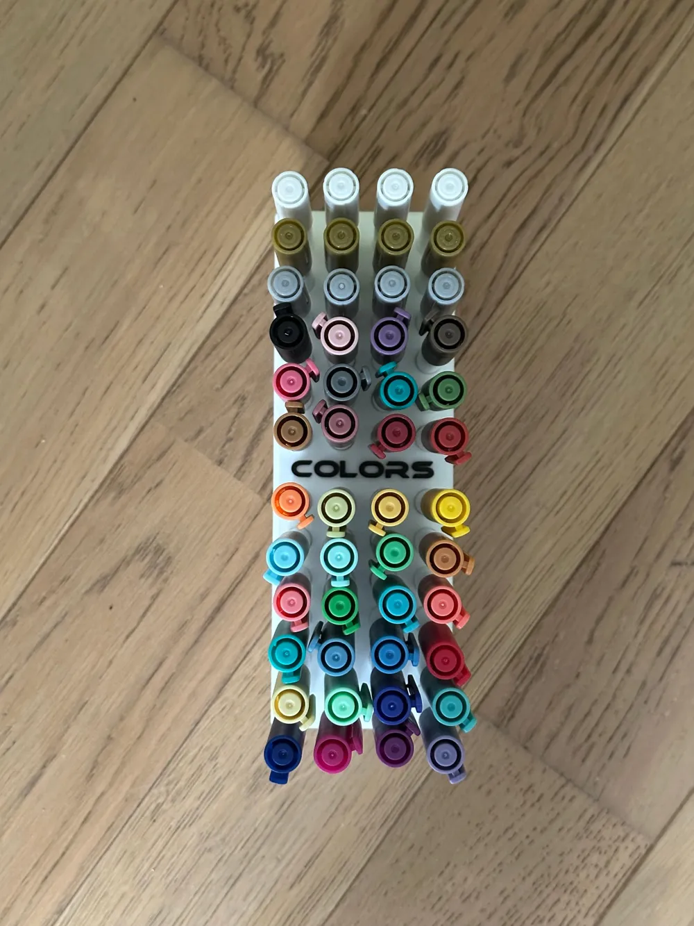 Soporte para 48 bolígrafos de colores - Modelo de impresión 3D gratuito ...