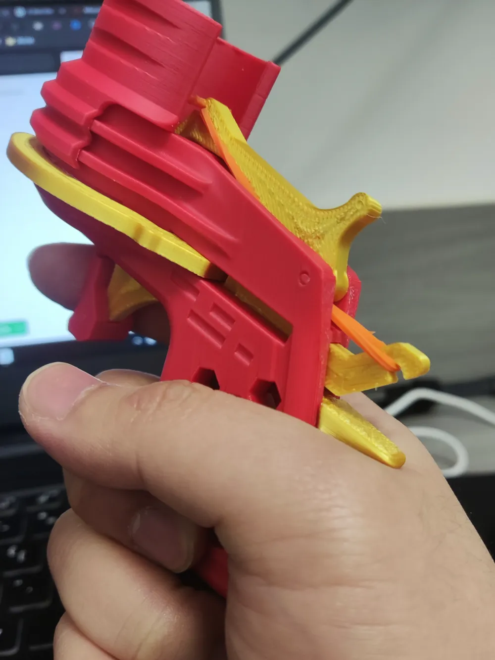 Grip Tang Addon for 6-Shot Disc Shooter Remixed by Zuosia - MakerWorld