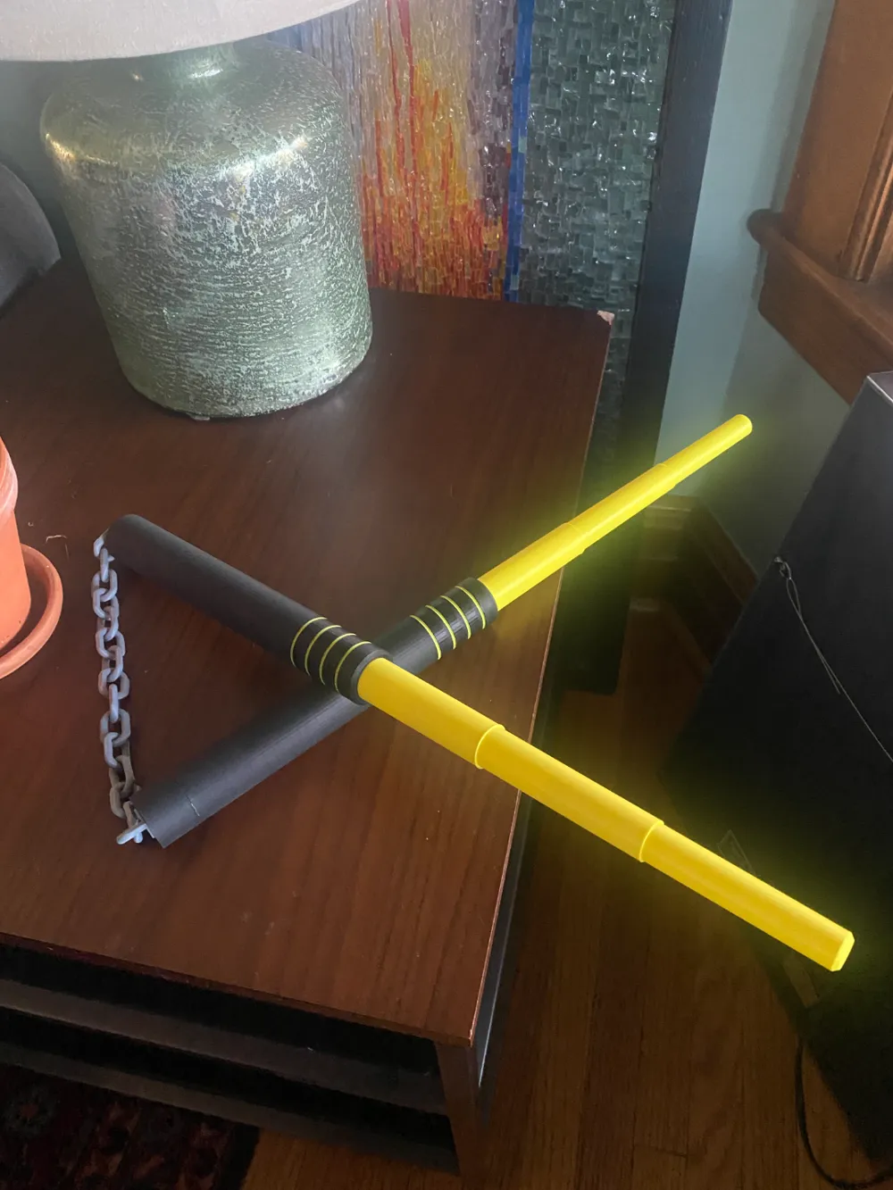 Collapsible Lightsaber Nunchucks!!! by lukeinthegarage - MakerWorld
