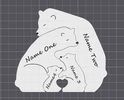 Polar Bear Family of 4 Puzzle (Customizable) by hermanjc MakerWorld ...