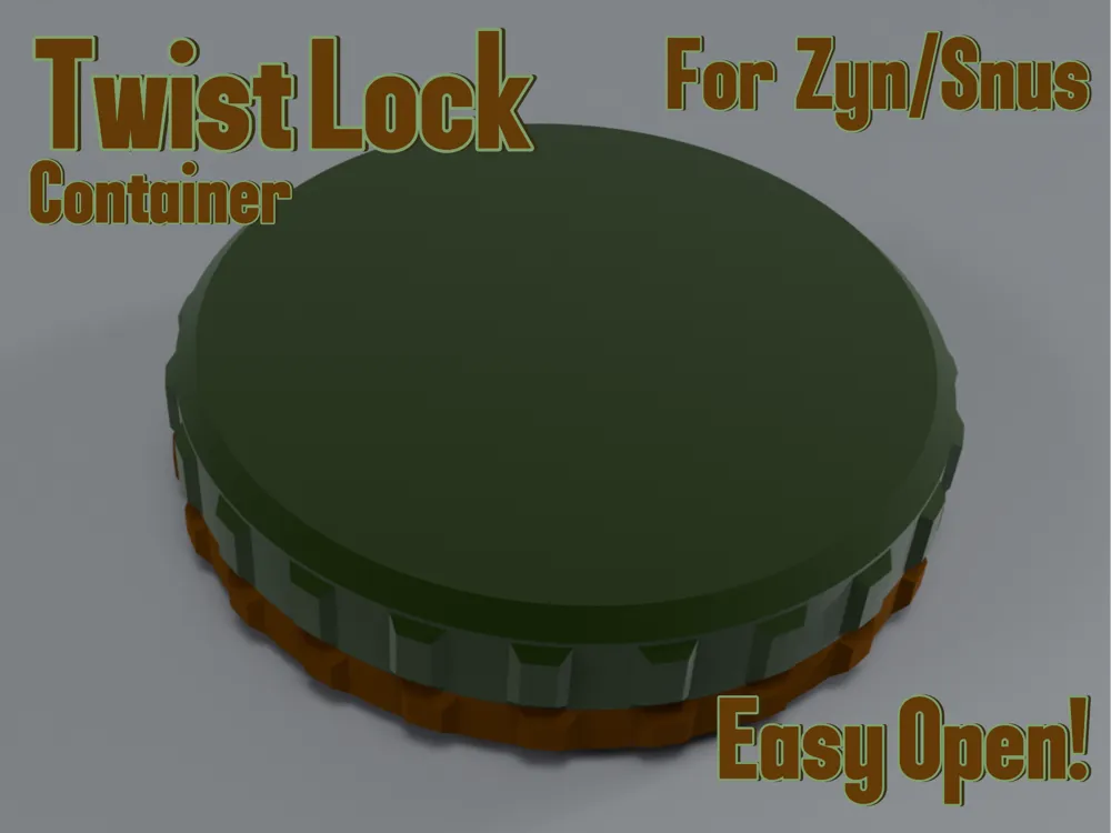 Twist-Lock Zyn or Snus Can - Free 3D Print Model - MakerWorld