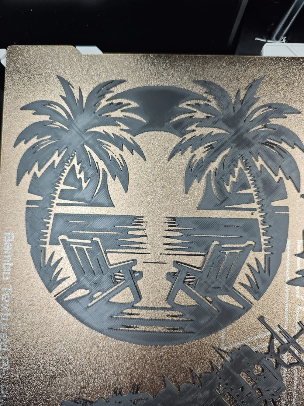 Tropical Sunset Beach Wall Art - Free 3D Print Model - MakerWorld