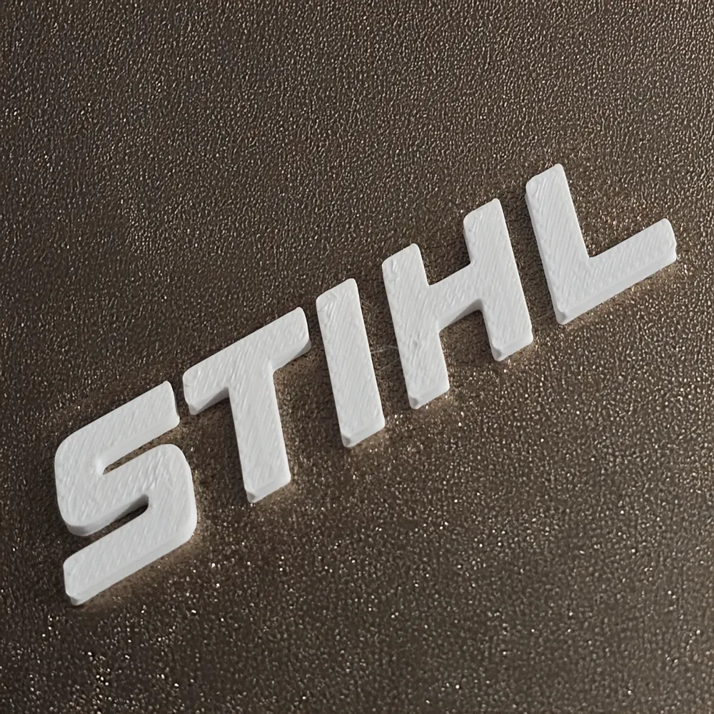 STIHL Chainsaw Logo - Custom 3D Printed Emblem - Free 3D Print Model ...