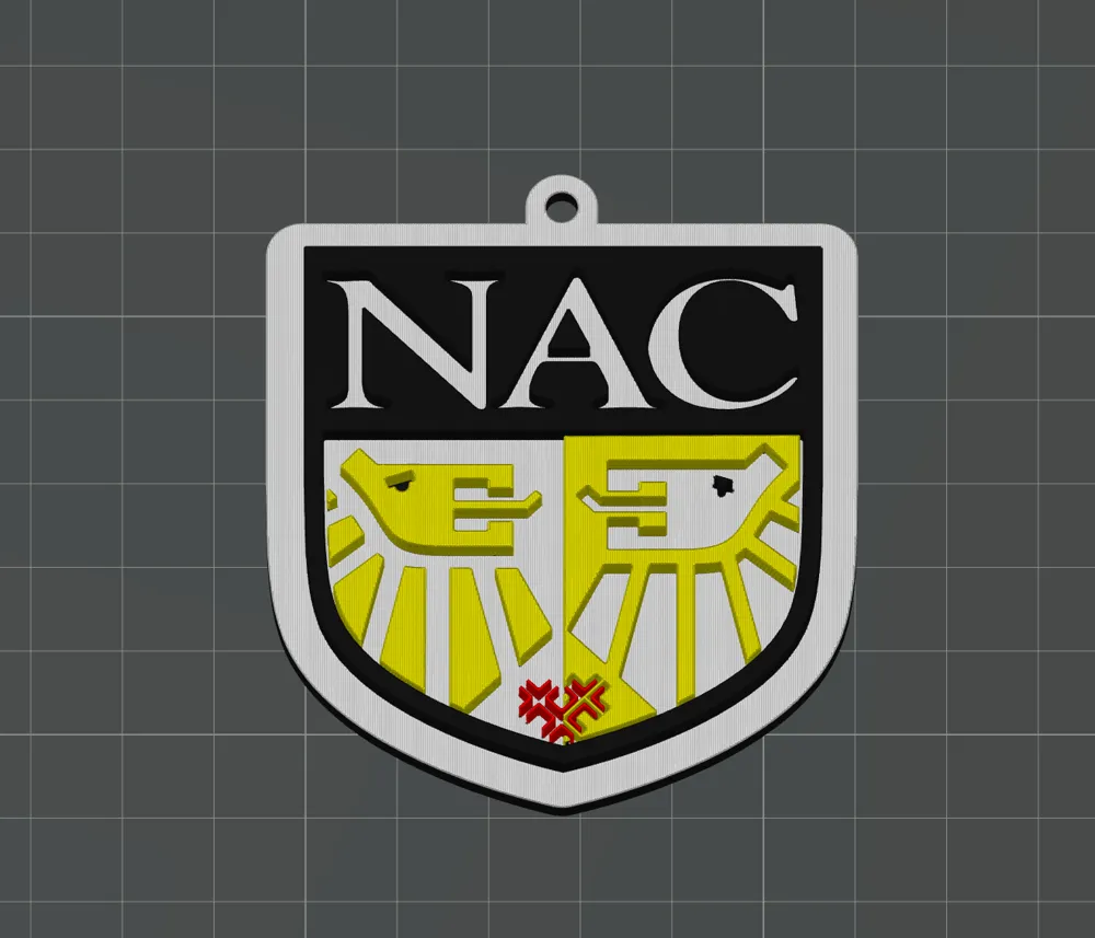 NAC Breda Football Club Logo Keychain - Painted 3MF by Lilac Rage ...