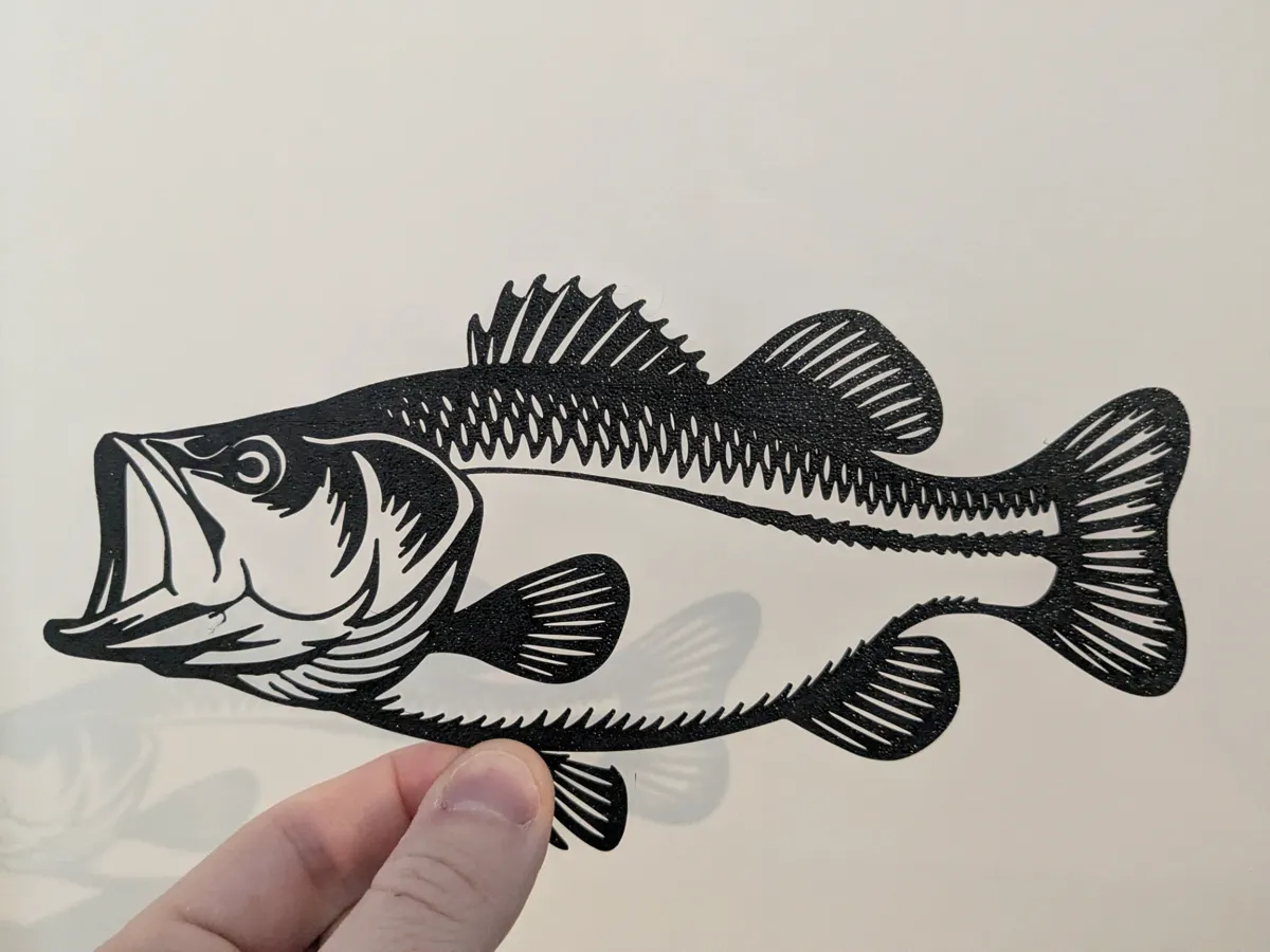 Largemouth Bass 2D Art Fishing Fish - Free 3D Print Model - MakerWorld