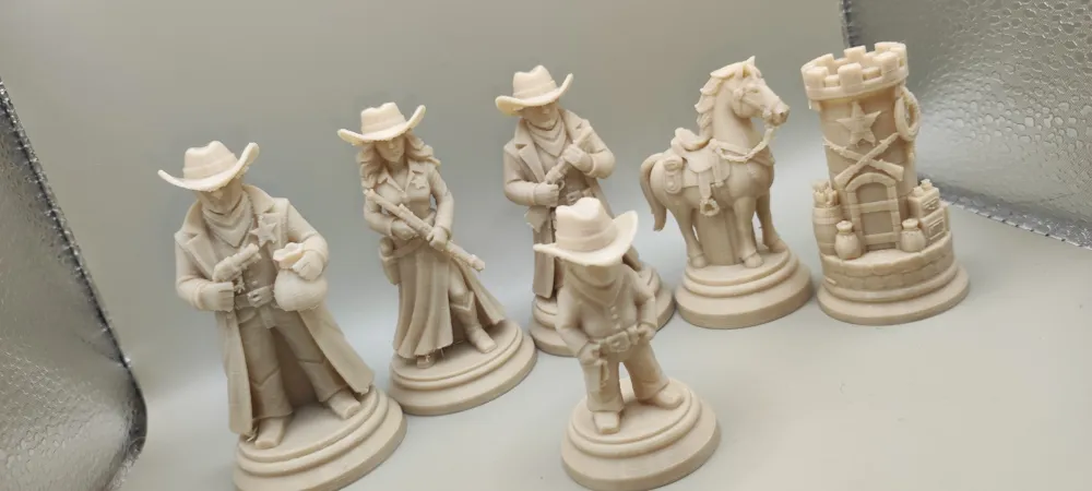 Legends of the Wild West Chess Set - Free 3D Print Model - MakerWorld