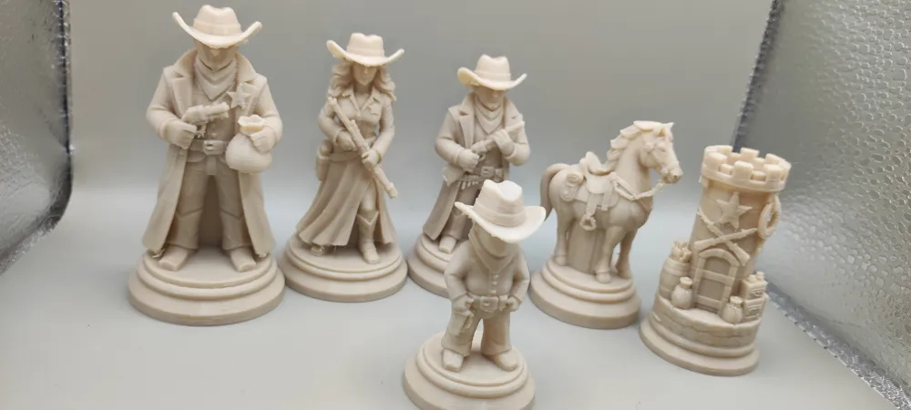 Legends of the Wild West Chess Set - Free 3D Print Model - MakerWorld