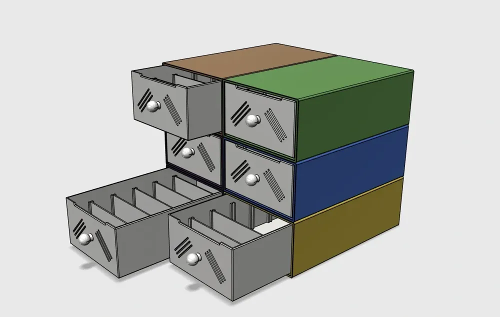 Stackable Modular Storage Box with Dividers by Nebula MakerWorld ...