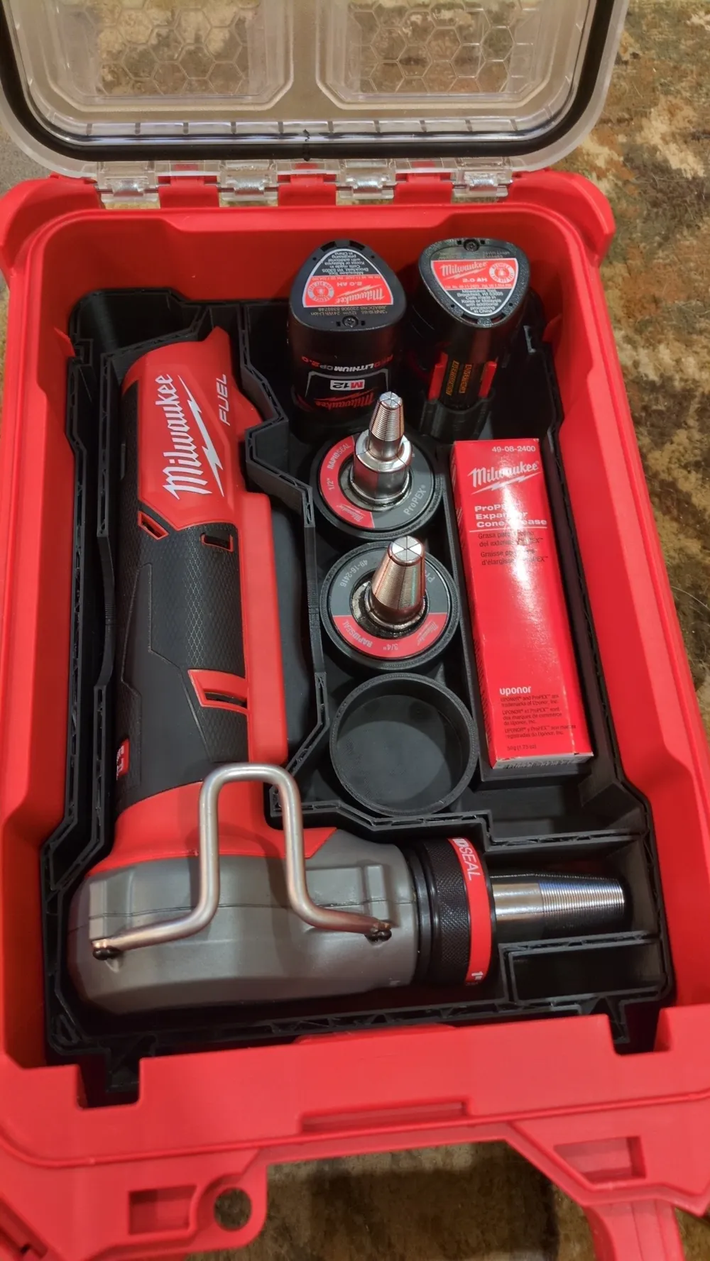 Milwaukee M12 Pex Expander Deep Organizer insert - Free 3D Print Model ...