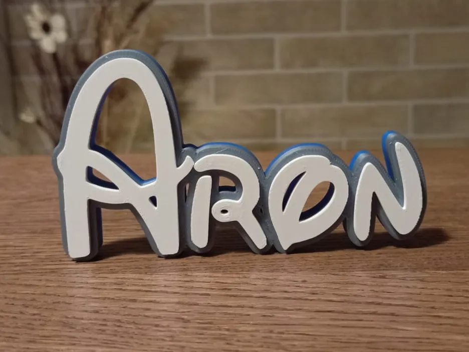 Disney Name Sign Aron Kid Room Wall Decor Tag - Free 3D Print Model ...