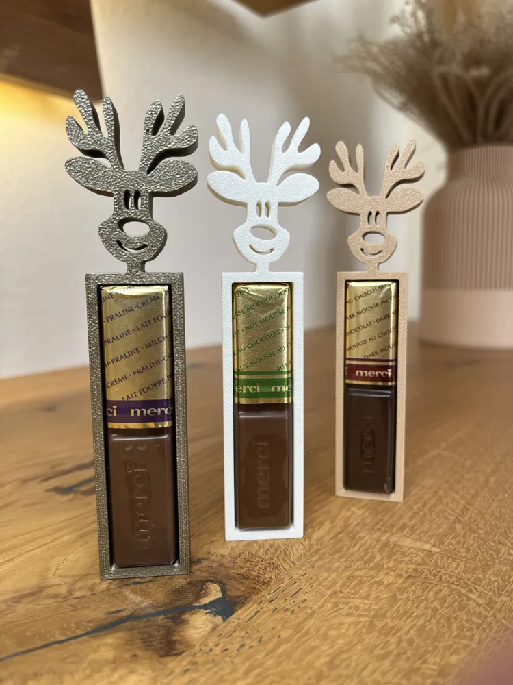 Merci Holder Reindeer // Christmas Gift & Decoration - Free 3D Print ...