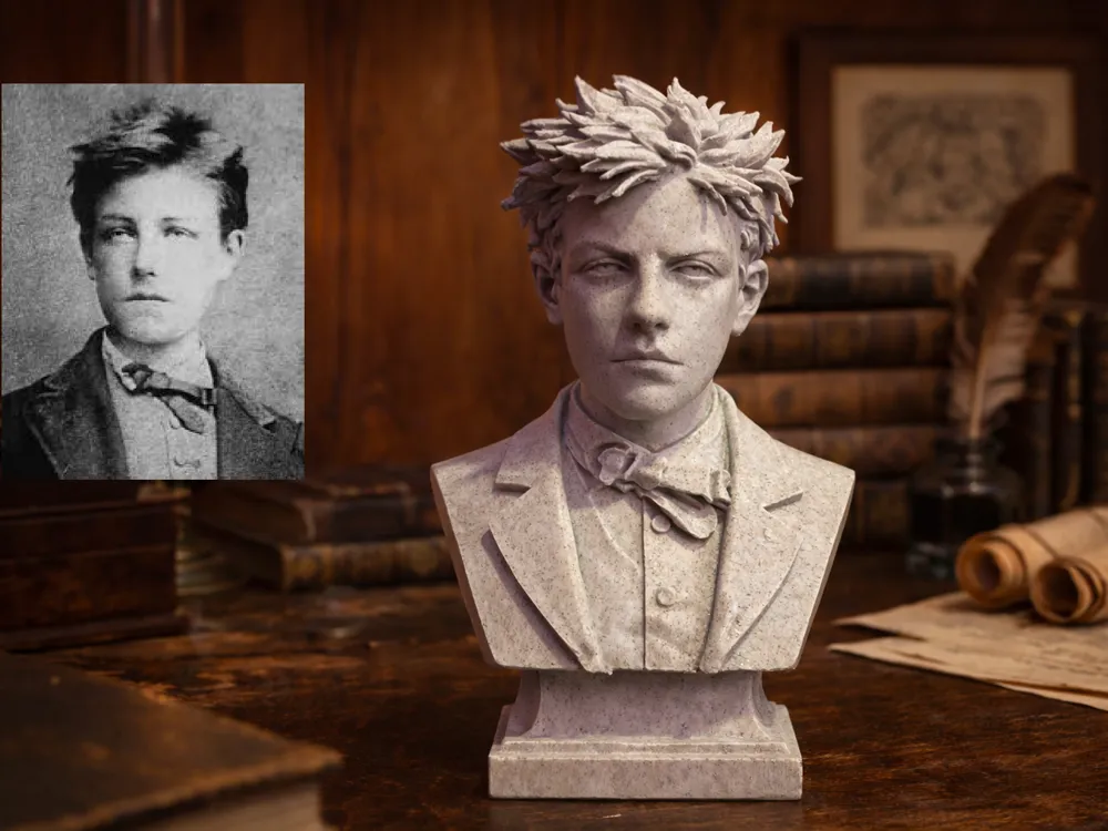 Jean Nicolas Arthur Rimbaud – Bust - Free 3D Print Model - MakerWorld