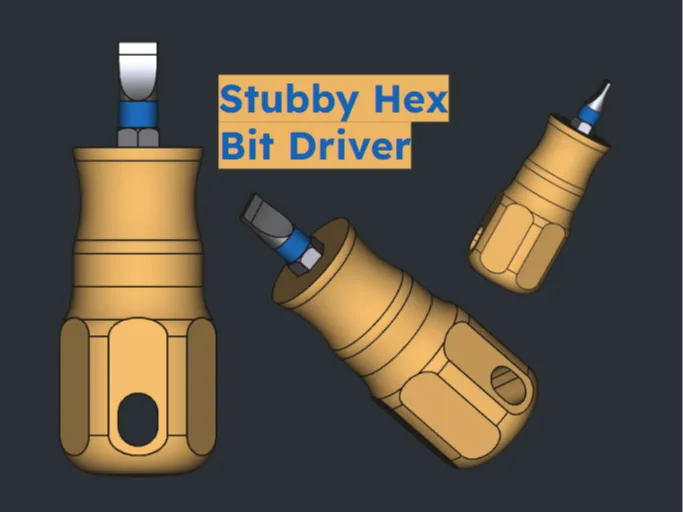 Stubby Hex Bit Driver by Rasmus Additive - MakerWorld